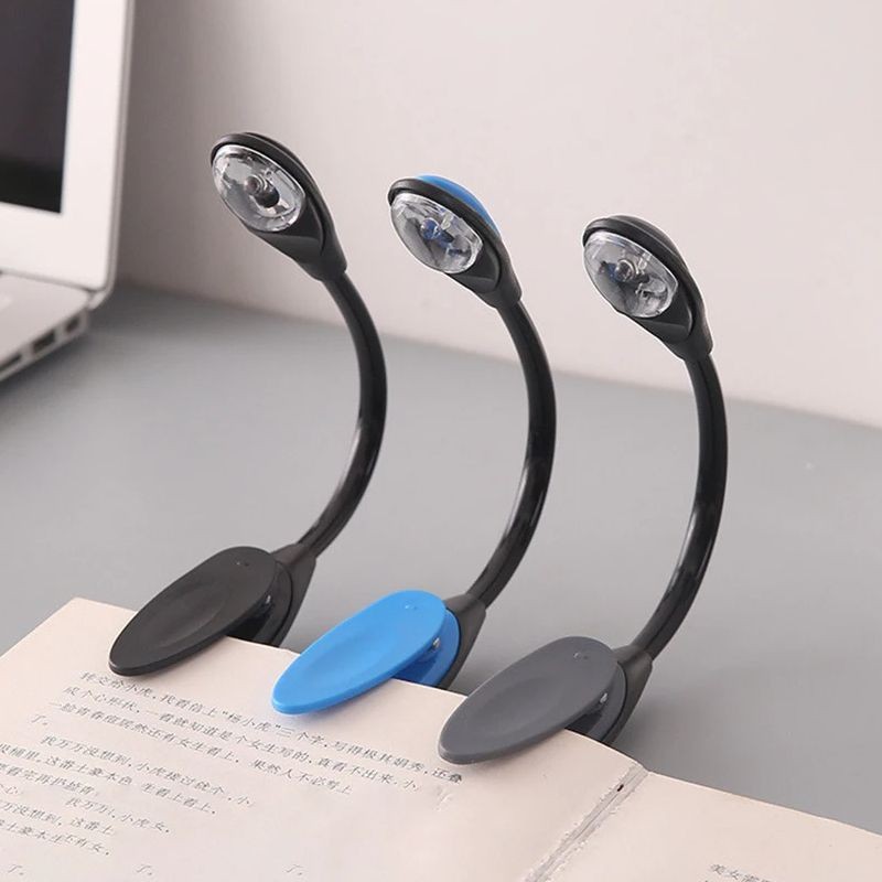 Jual Portable Flexible LED Book Light Clip-On Type Bright Reading Lamp ...