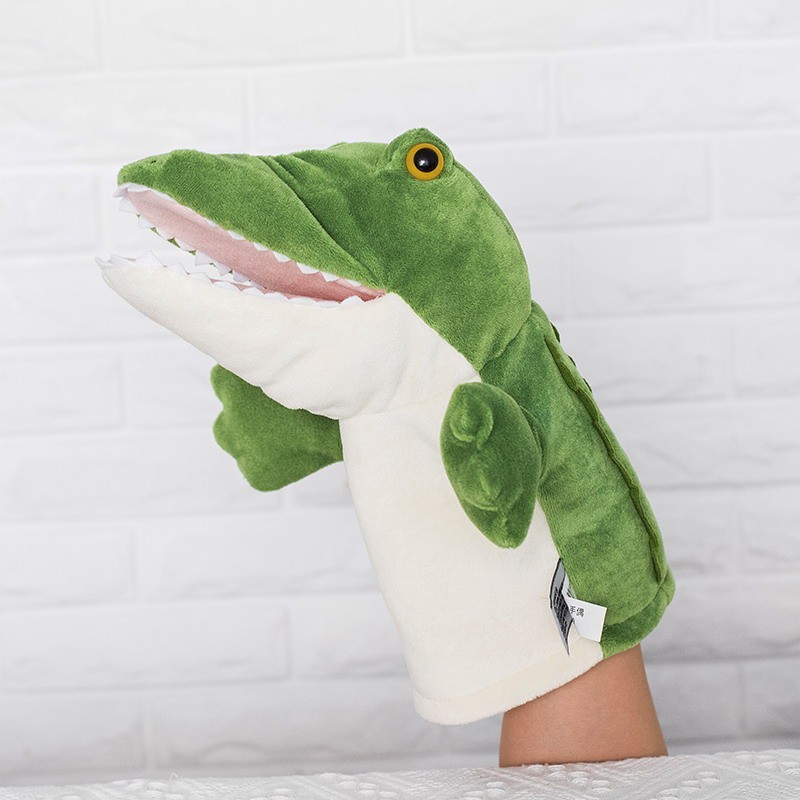 Jual Animal Plush crocodile Alligator Hand Puppet Puppets Kids Cute ...