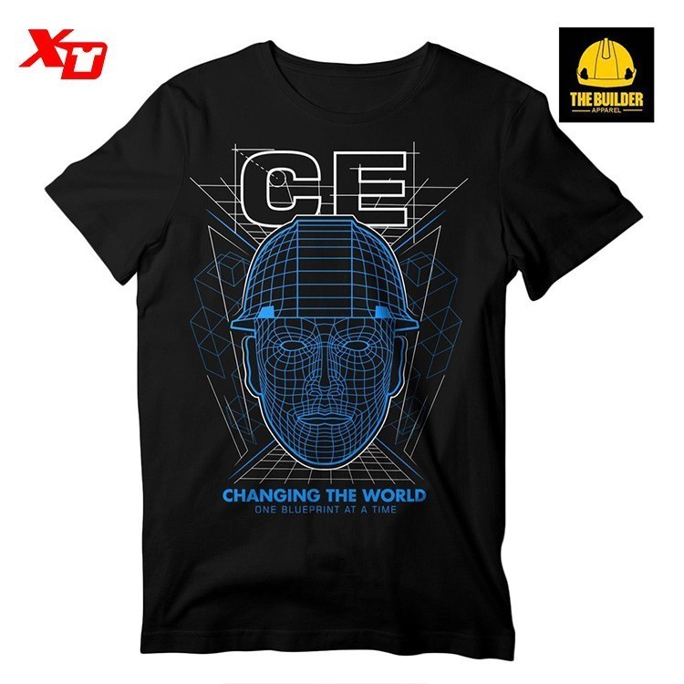 Jual The Builder Apparel CHANGING THE WORLD Civil Engineering Tshirt ...