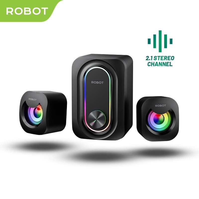 Jual ROBOT Speaker Soundbar RS190 2.1 Stereo Channel Desktop Speaker ...