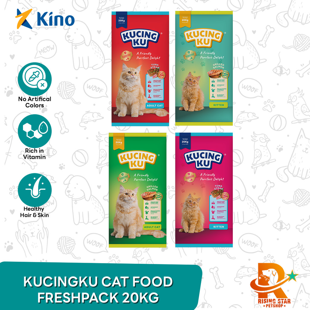 Jual Kucingku Dry Cat Food Adult Kitten Makanan Kucing 20 Kg | Shopee ...