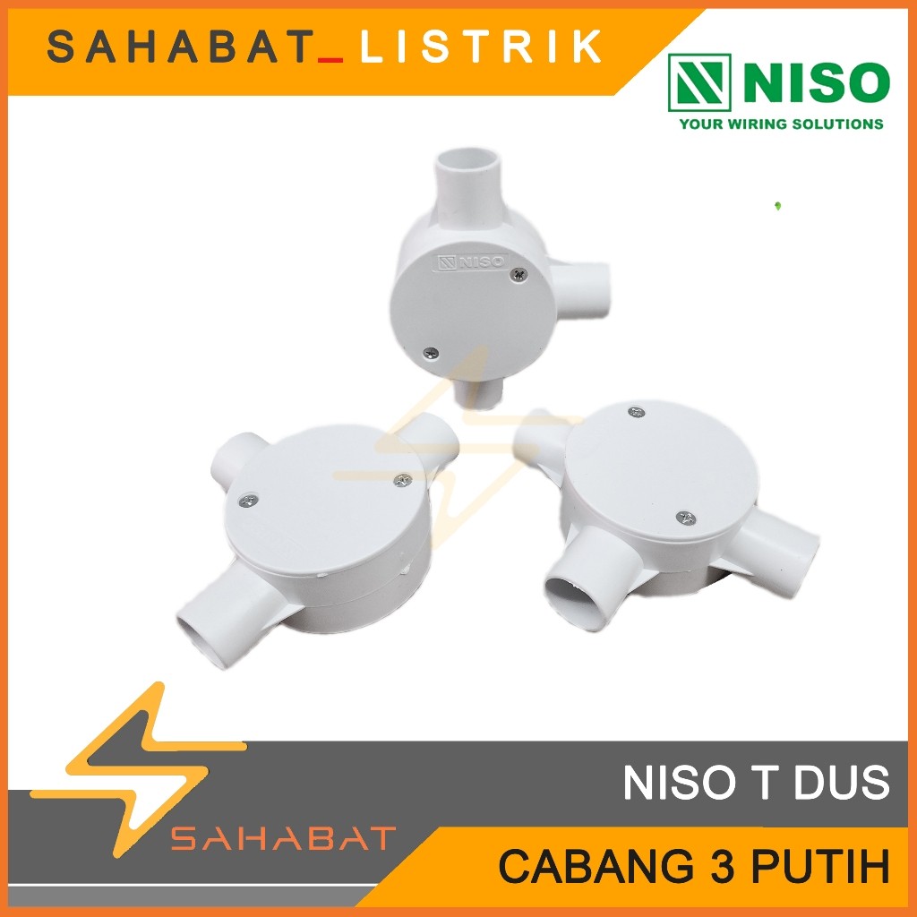 Jual NISO Tdus T Dus Cabang 3 20mm Putih Per Pcs | Shopee Indonesia