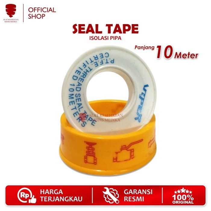 Jual Isolatip Isolasi Draf Pipa Lakban Drat Kran Air Seltip Seal Tape ...