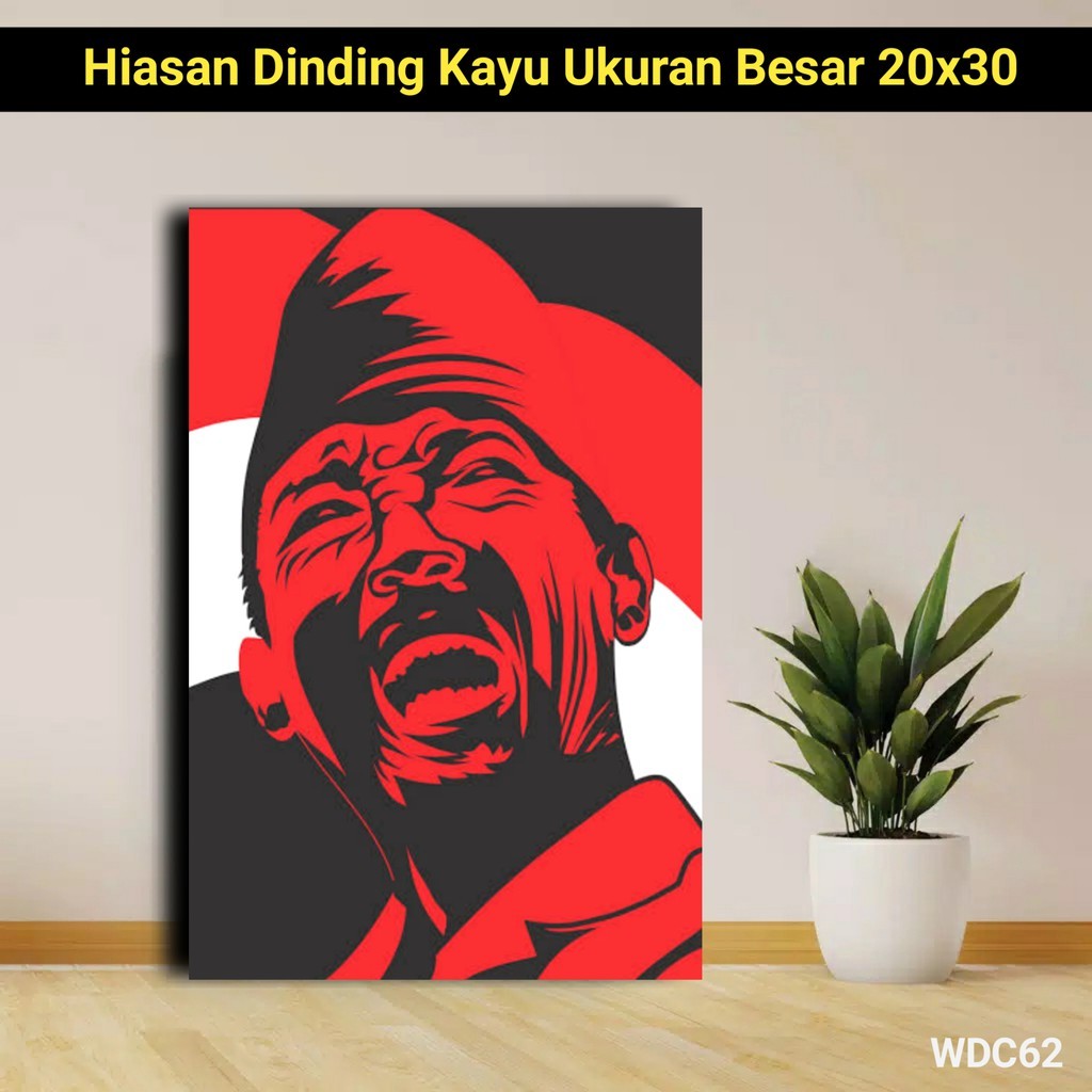 Jual Poster Kayu ir Soekarno poster bung karno | Shopee Indonesia