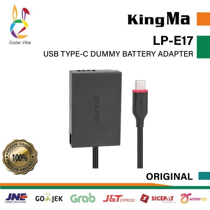 Jual KINGMA USB Type C Dummy Battery Adapter LP E17 Canon 760D 800D ...