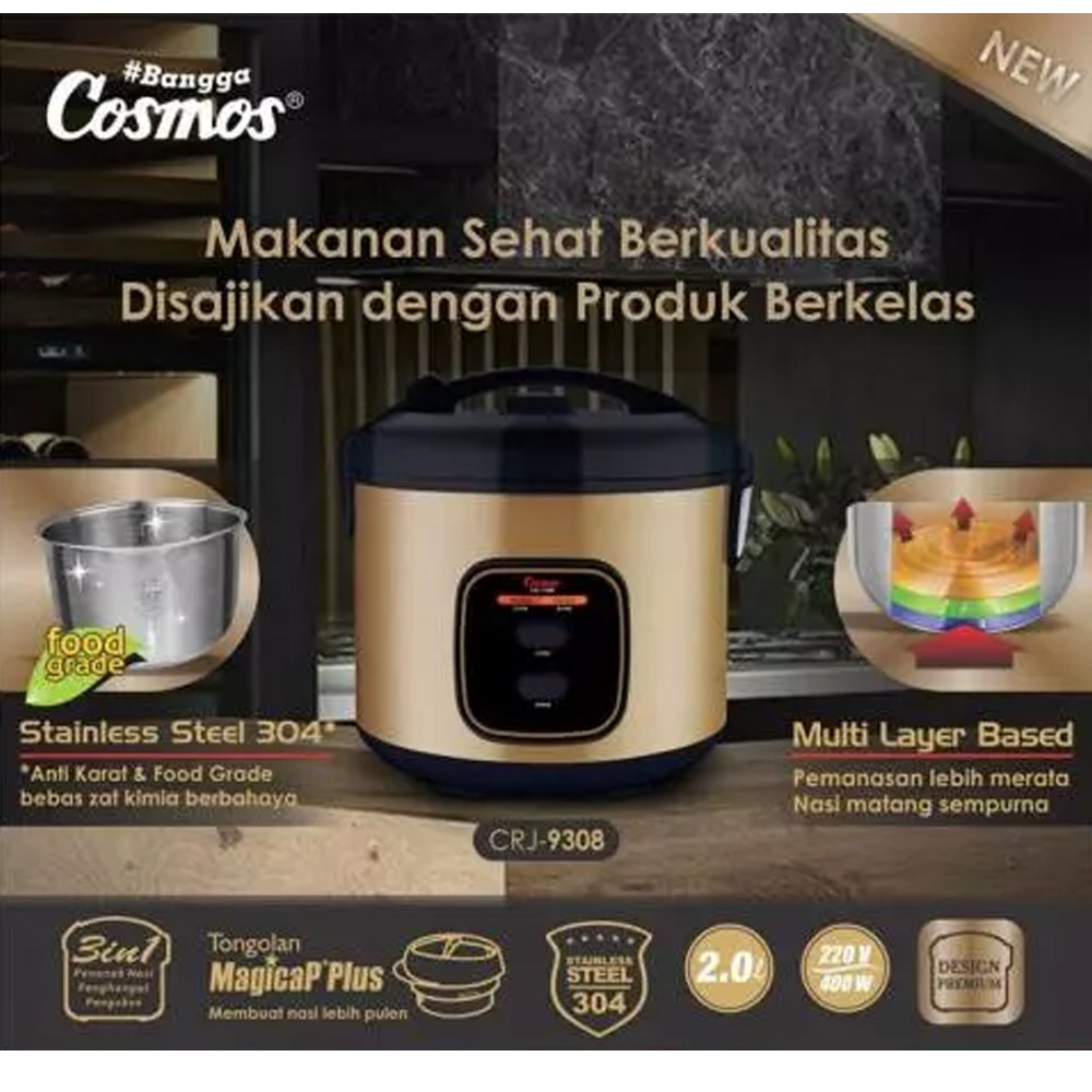 Jual COSMOS - CRJ-9308 magic com Cosmos 2L | penanak nasi 2L | mejikom ...