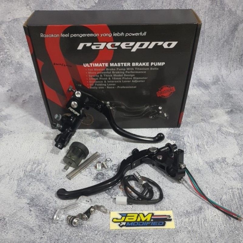 Jual MASTER REM RACEPRO KANAN RADIAL PLUS KIRI KOPLING 17 MM | Shopee Indonesia
