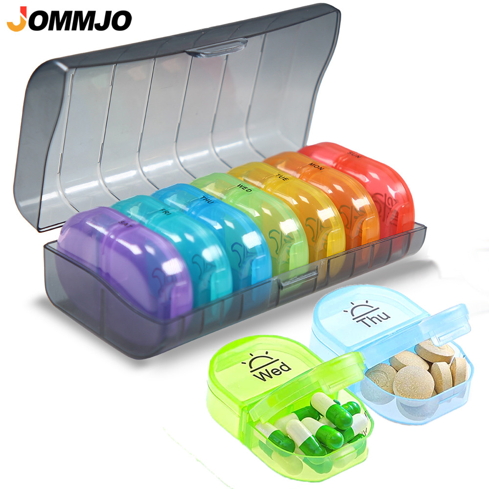Jual PREORDER Pill Box 2 Times a Day, Weekly Pill Organizer AM PM with ...