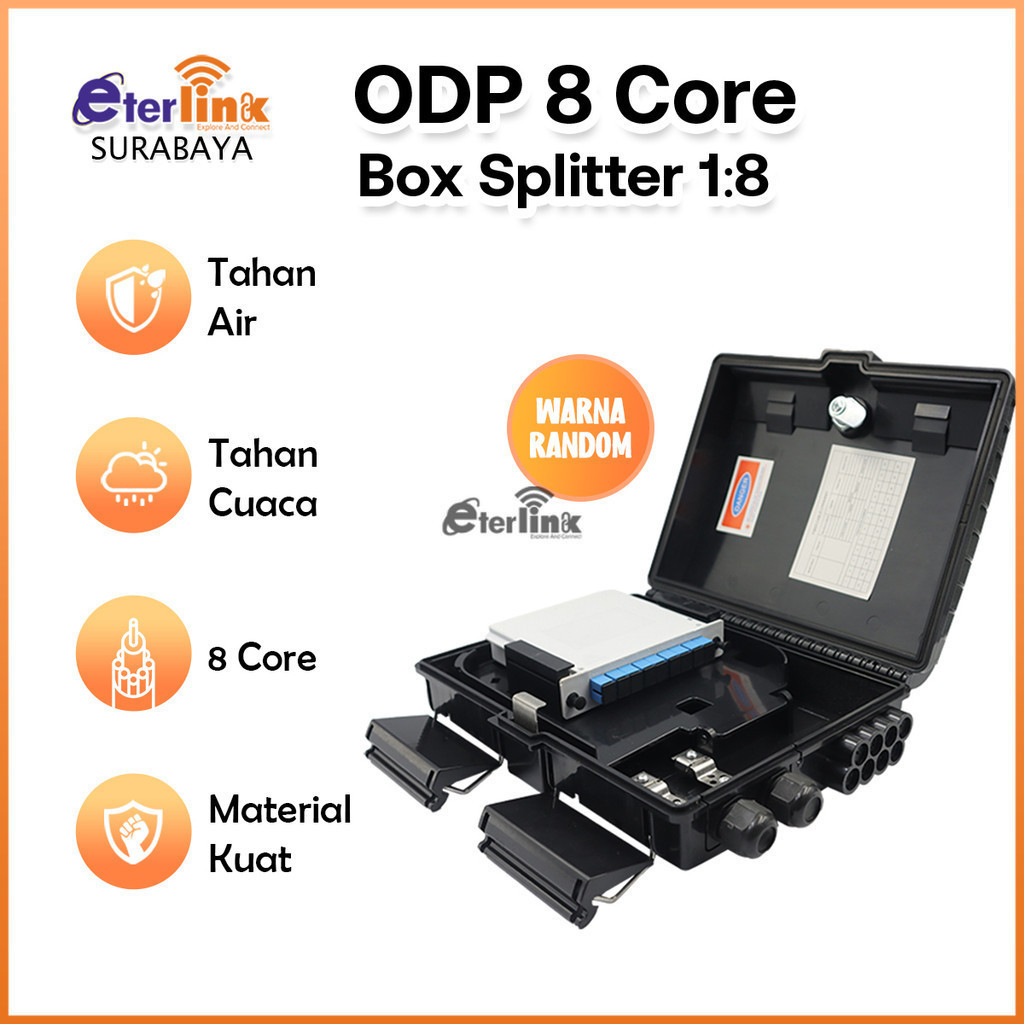 Jual Optical Distribution Point Dengan Double Lock ODP 8 Core Lengkap Model Spliter Box 1/8 ...