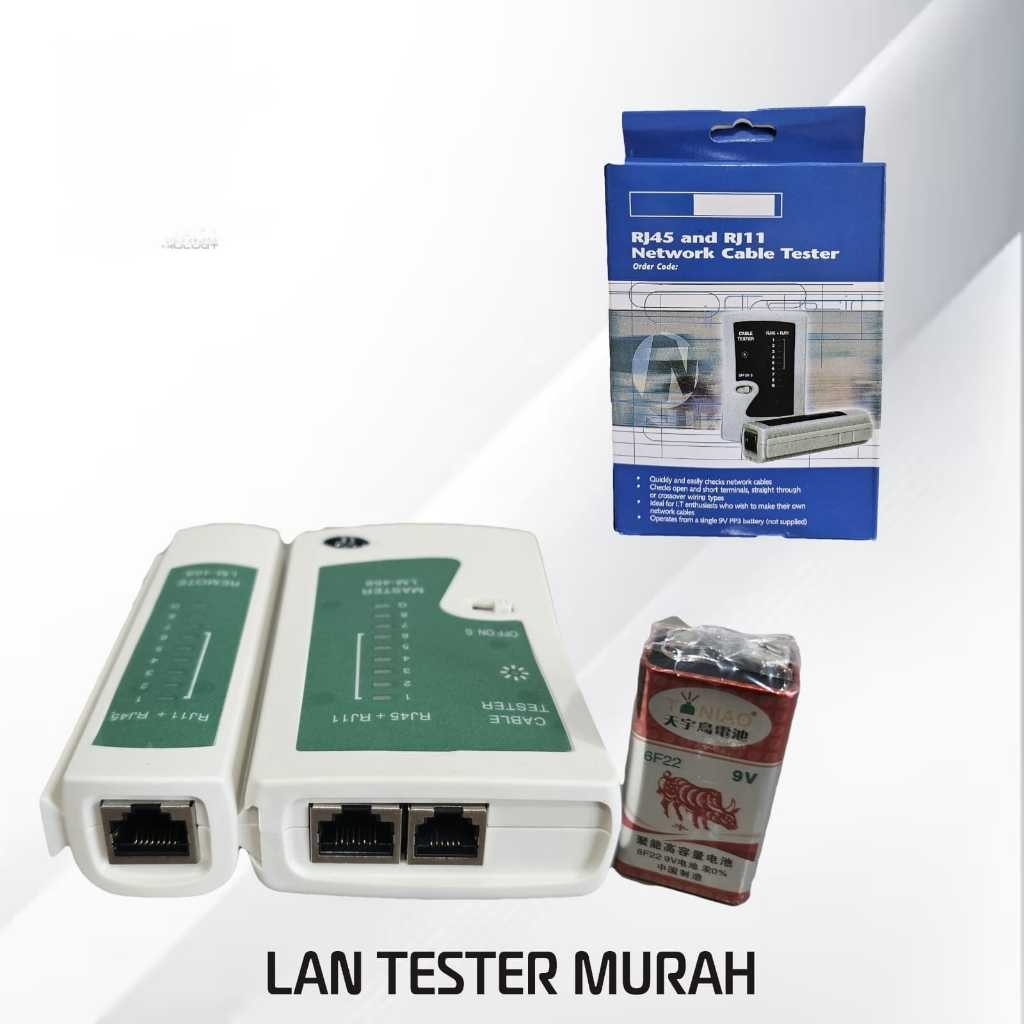 Jual LAN Tester RJ45+RJ11 Alat Penguji Kabel LAN - Dengan Baterai ...