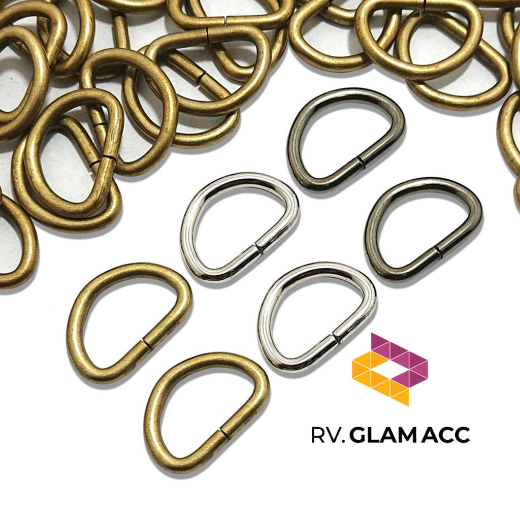 Jual (12 PCS) Ring D Tas 2 CM Tebal 3 MM - Ring D Besi / Aksesoris Tas ...