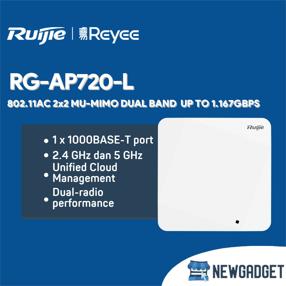 Jual RUIJIE REYEE RG-AP720-L 802.11AC 2X2 MU-MIMO DUAL BAND UP TO 1 ...
