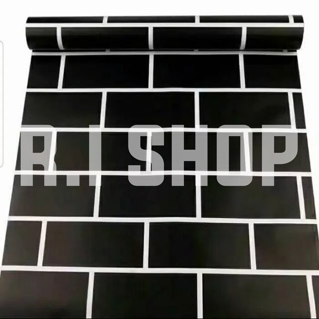 Jual BATA HITAM dan BATA PUTIH batu bata WALLPAPER STICKER DINDING ...