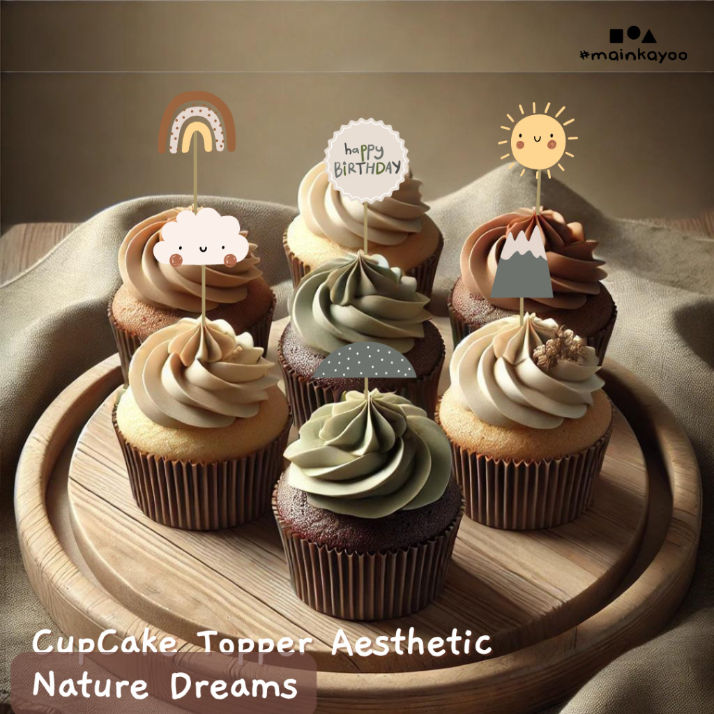 Jual Cup Cake Topper Aesthetic - Hiasan Kue Ulang Tahun Tusuk Premium ...