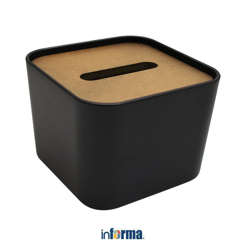 Jual Informa 13X13X9.5 cm Zen Kotak Tisu - Hitam Tissue Box Holder ...