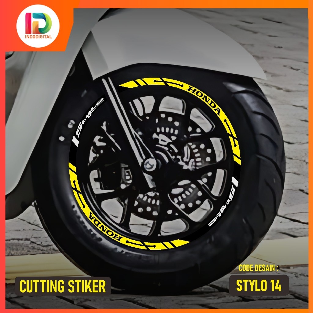 Jual STICKER CUTTING VELG STYLO 160 ID-14 RING 12 STIKER LIS LIST ...