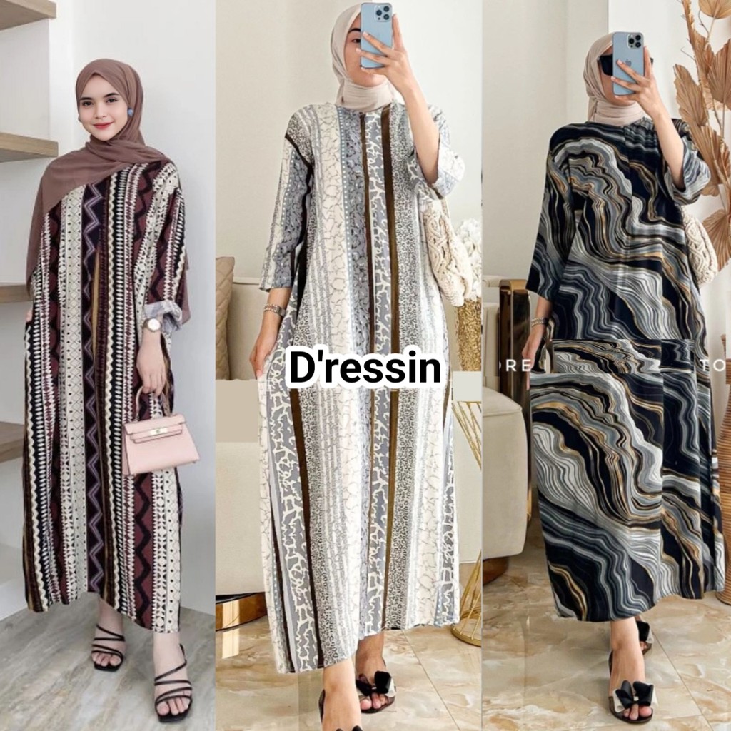 Jual Daster Homedress Midi Dress Kasual Casual Panjang Semata Kaki Long ...