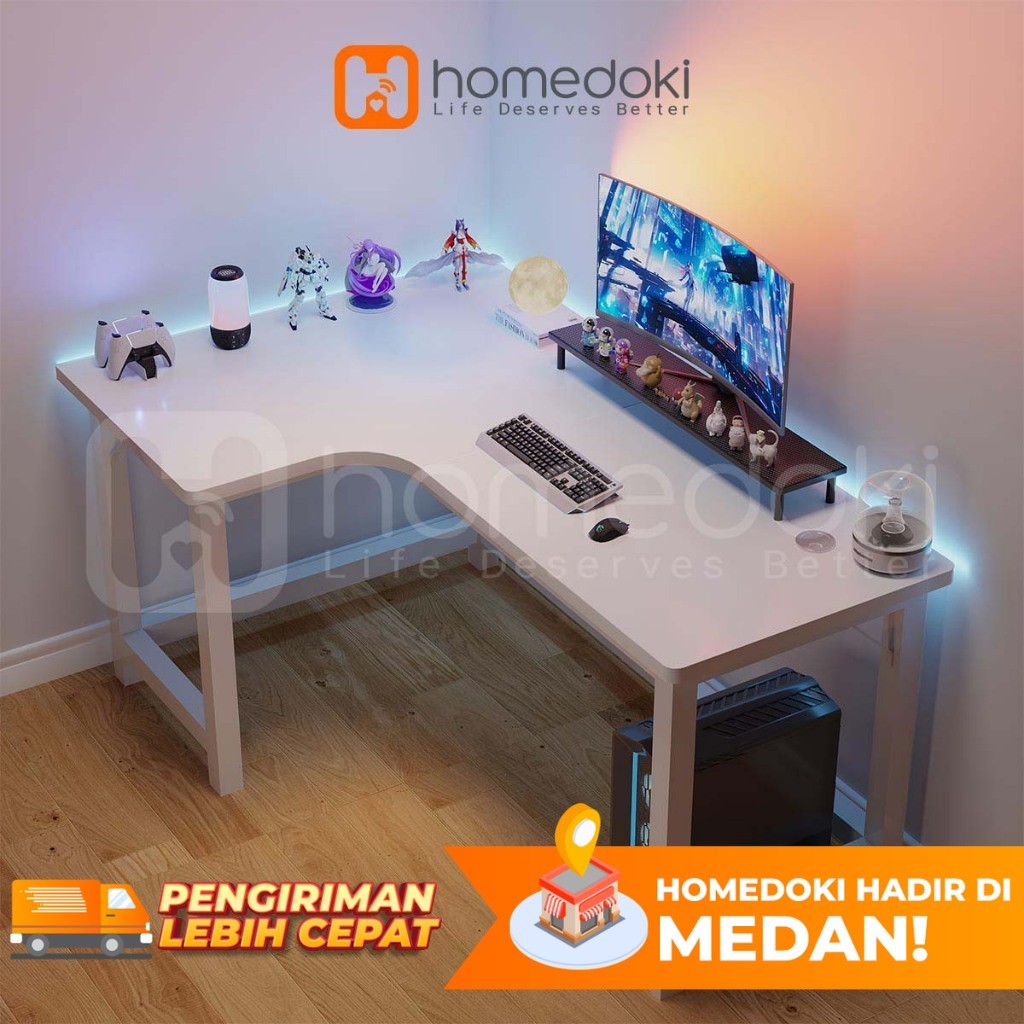 Jual Homedoki Meja Kerja L / Meja Komputer / Meja Kantor / Meja Belajar ...