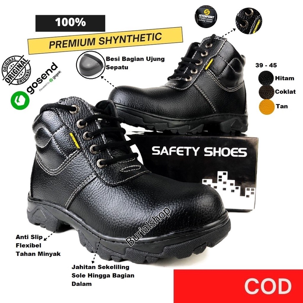 Jual Promo Sepatu Safety Boot Original Septi Pria Ujung Besi Sefty ...