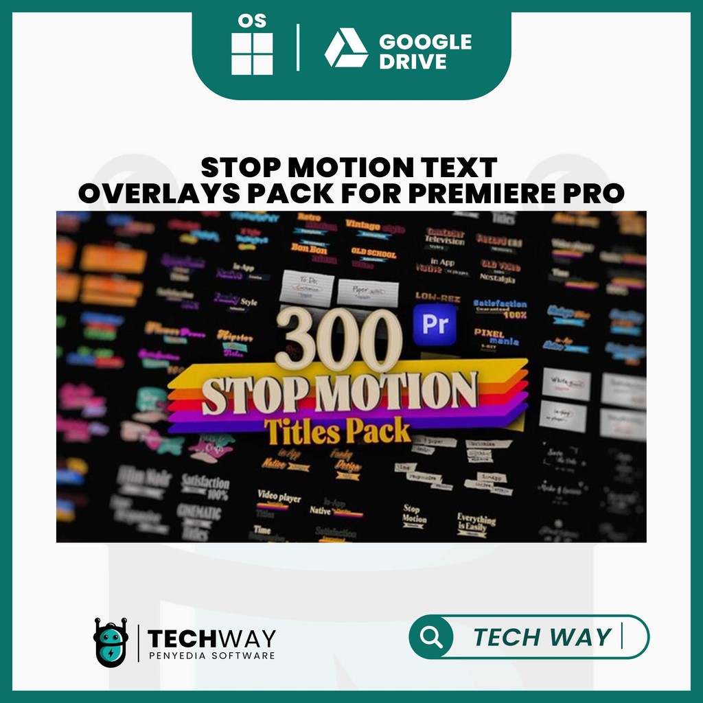 Jual STOP MOTION TEXT OVERLAYS PACK FOR PREMIERE PRO | Shopee Indonesia