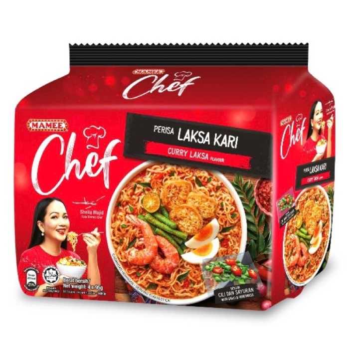 Jual Mamee Chef Mie Instant Noodle Malaysia Lontong Curry Laksa - SPICY ...