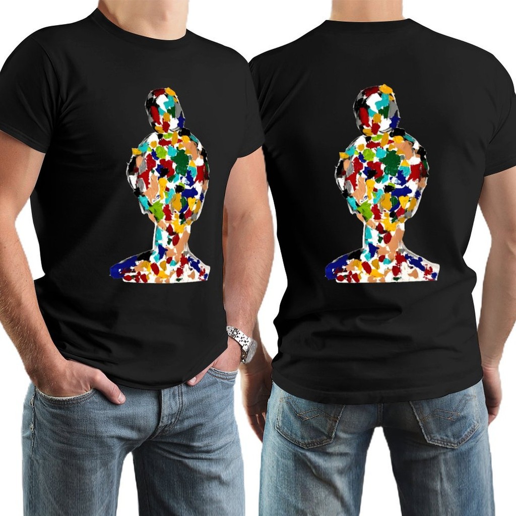 Jual Baju Kaos Colorful Abstract Human Figure. Katun Unisex Lengan ...
