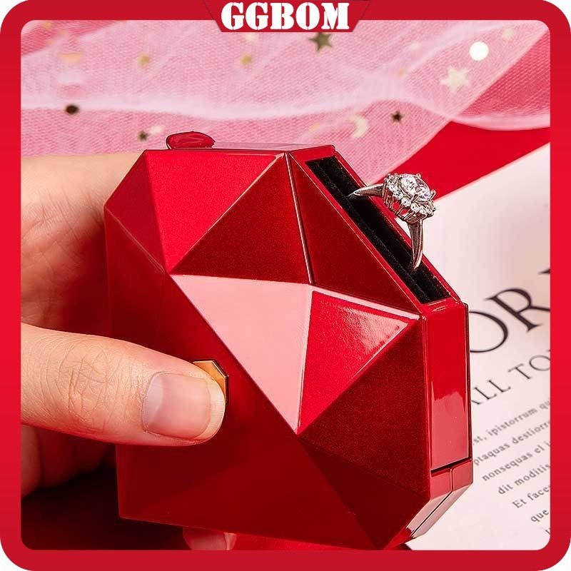 Jual [Ready Stock] Couple Hidden Jewelry Box Diamond Heart Promise Ring ...