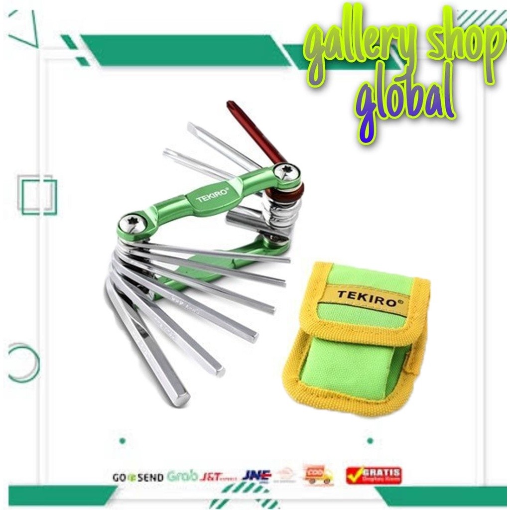 Jual TEKIRO KUNCI SEPEDA LIPAT SET ISI 10PCS / BIKE TOOLKIT SET 10PCS ...