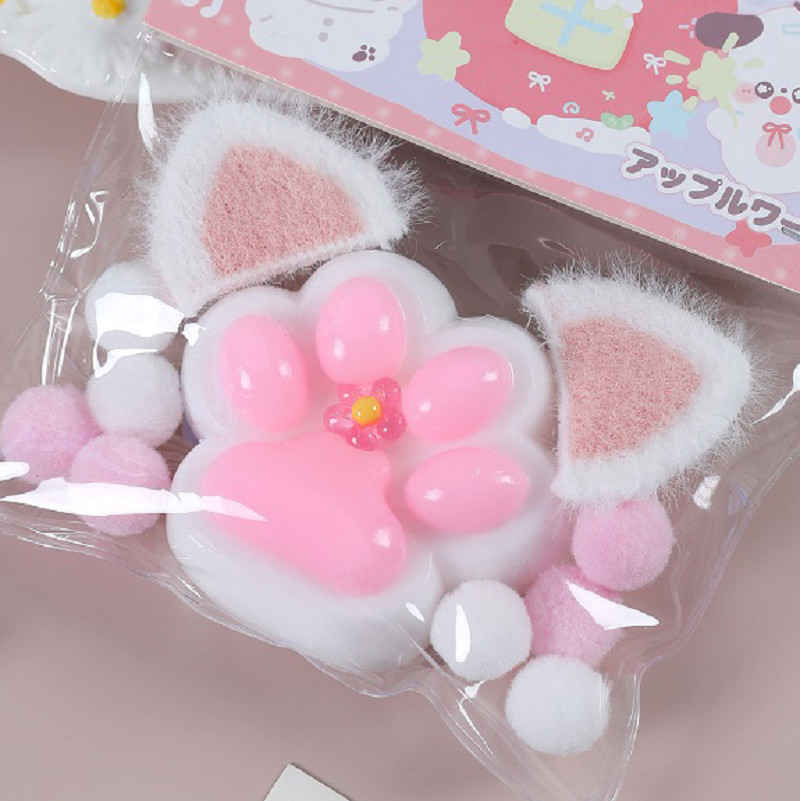 Jual Anxiety Relief Gift Cat Paw Squishy Anti-Stress Foot Squishy Toys ...