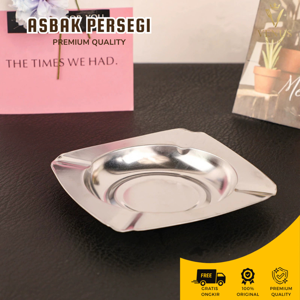 Jual LuxKitchen - Asbak Rokok Stainless Besi Persegi/Tempat Abu Rokok ...