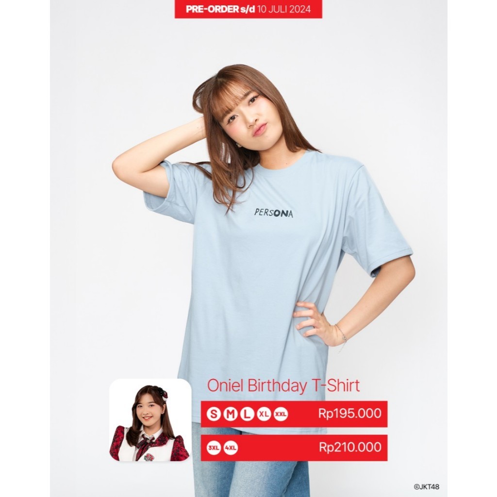 Jual Kaos JKT48 Birthday T-Shirt Cornelia Vanisa (Oniel) 2024 - Dusty Blue premium | Shopee ...