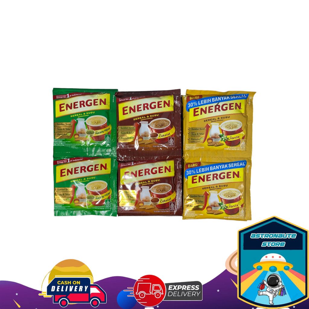 Jual Minuman Energen Sereal dan Susu rasa Coklat Vanilla Kacang Hijau ...