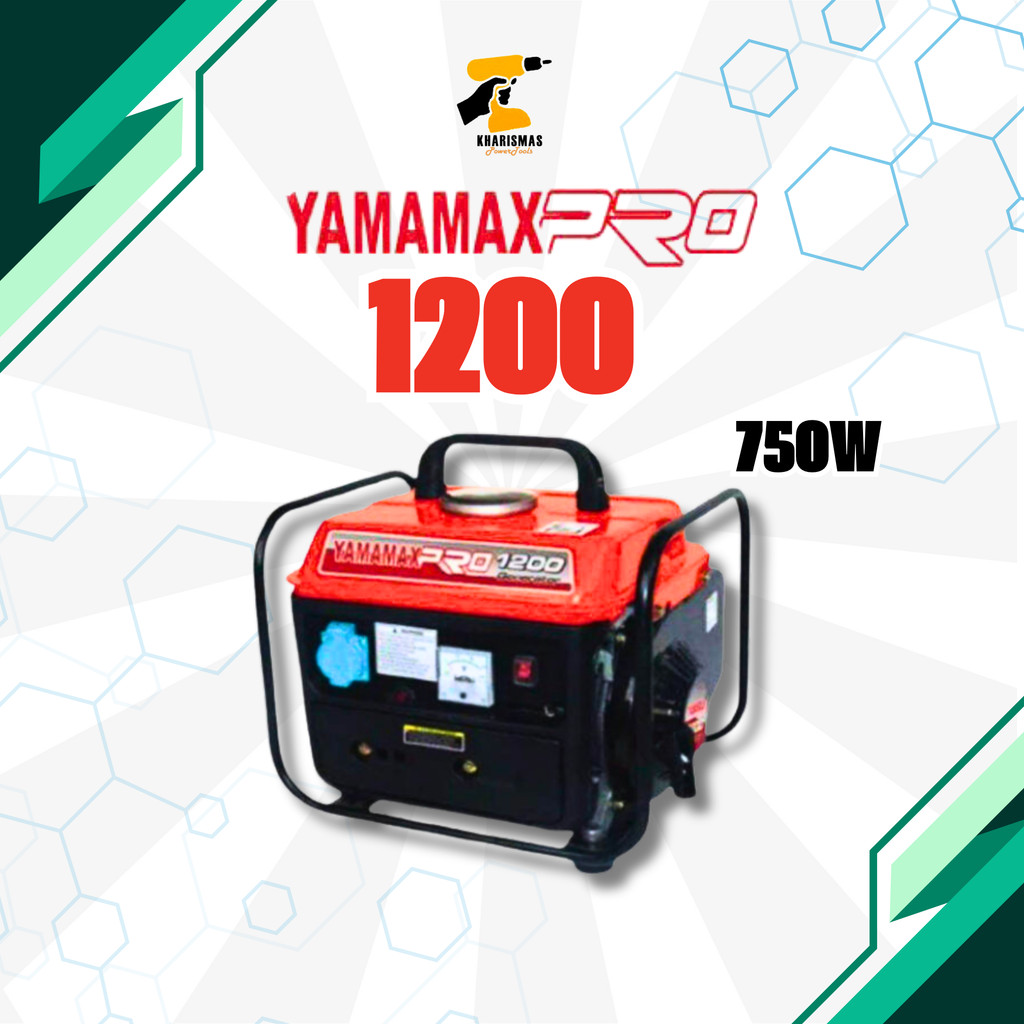 Jual GENSET / GENERATOR MINI 750 WATT 2 TAK RECOIL STATER (MERAH) 1200 ...