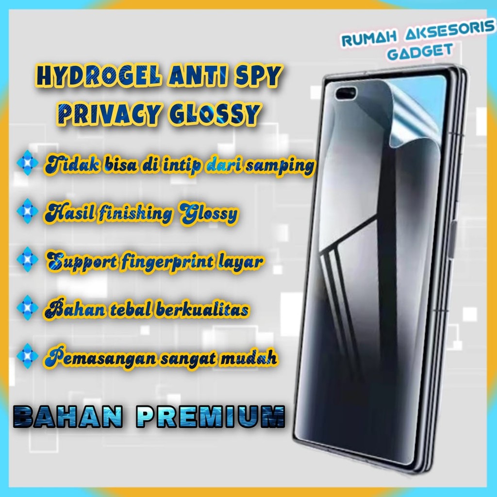Jual ( GLOSSY ANTI SPY) HYDROGEL PRIVACY XIAOMI REDMI pelindung layar ...