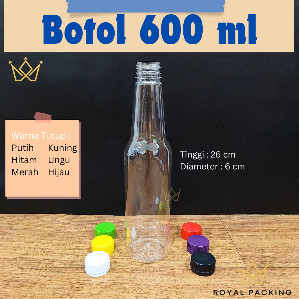 Jual [RP] Botol Plastik 600ml / Botol Marjan 600 ml / Botol Madu Jamu ...