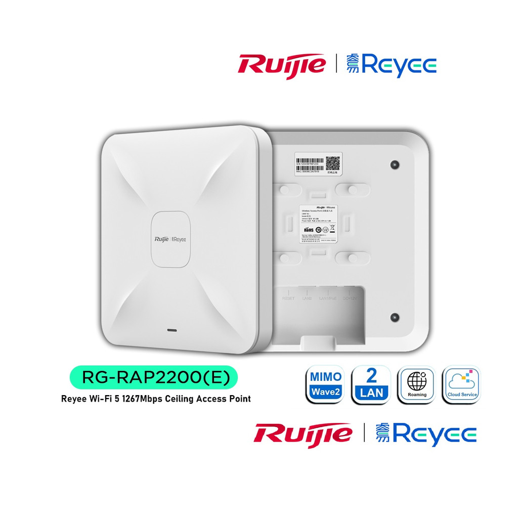 Jual RG-RAP2200(E) Ruijie Reyee AC1300 Dual Band Access Point Gigabit ...