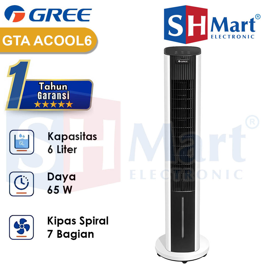 Jual AIR COOLER GREE 6 LITER GTA-ACOOL6 TOWER FAN KIPAS ANGIN PENYEJUK ...