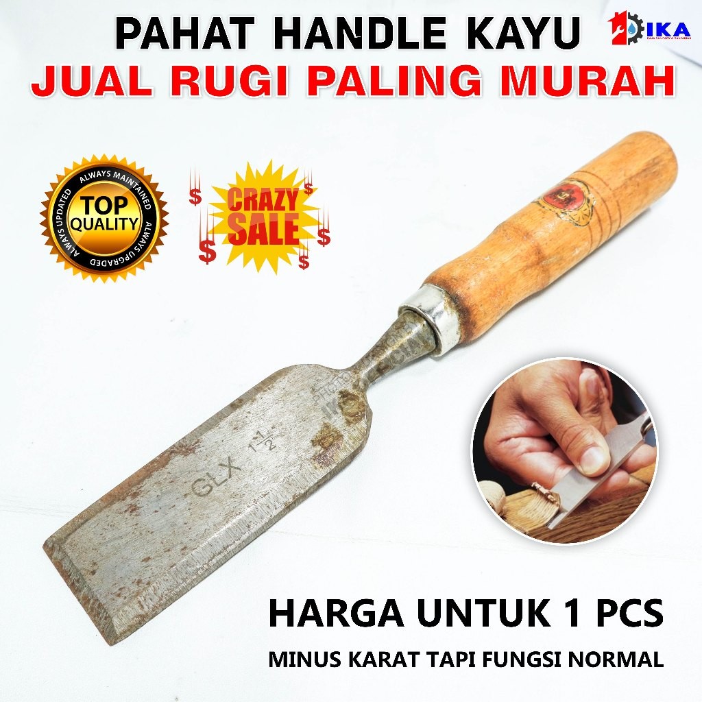 Jual SALE OBRAL MINUS KARAT FUNGSI NORMAL - Pahat Kayu 1.5 Inch atau 1-1/2 Inch - High Quality ...