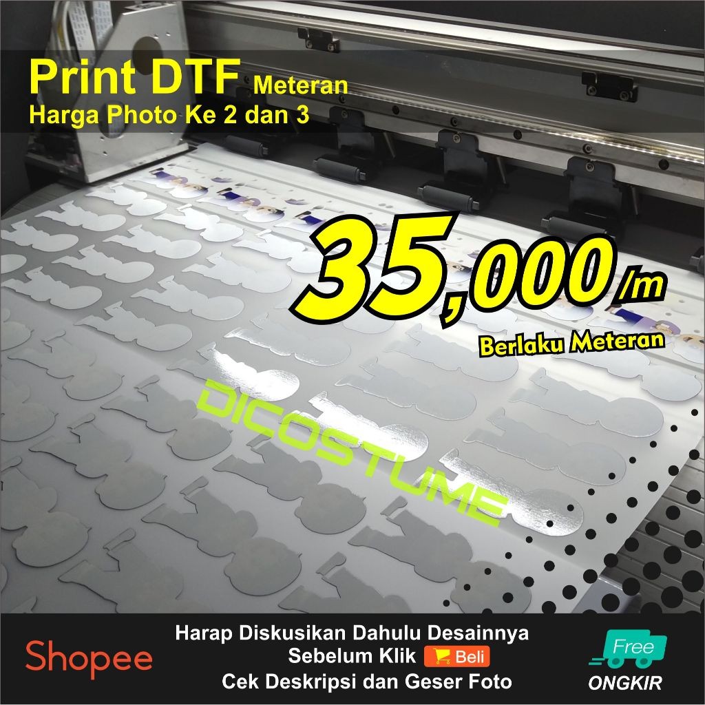 Jual Cetak Sablon Satuan Print DTF A4 A3 Meteran salsabila custom | Shopee Indonesia