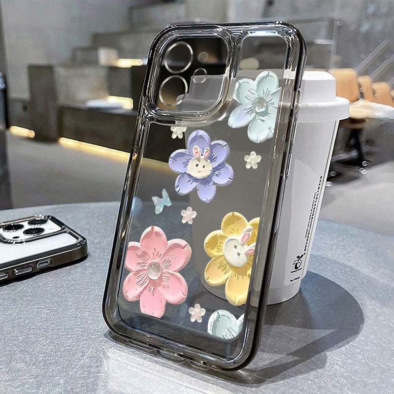 Jual Bunga transparan soft case hp SAMSUNG A17 5G A07 A56 A36 A06 S25 A16 M55 M54 M15 A55 A35 ...