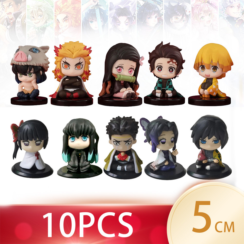 Jual 5 Style/Set Q Version Demon Slayer Sitting Ghost Doll Tanjiro ...