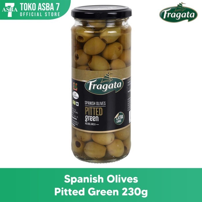 Jual FRAGATA SPANISH OLIVES PITTED GREEN 230GR | Shopee Indonesia
