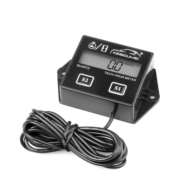 Jual Digital Engine Tach Hour Meter Tachometer Gauge Engine RPM LCD ...