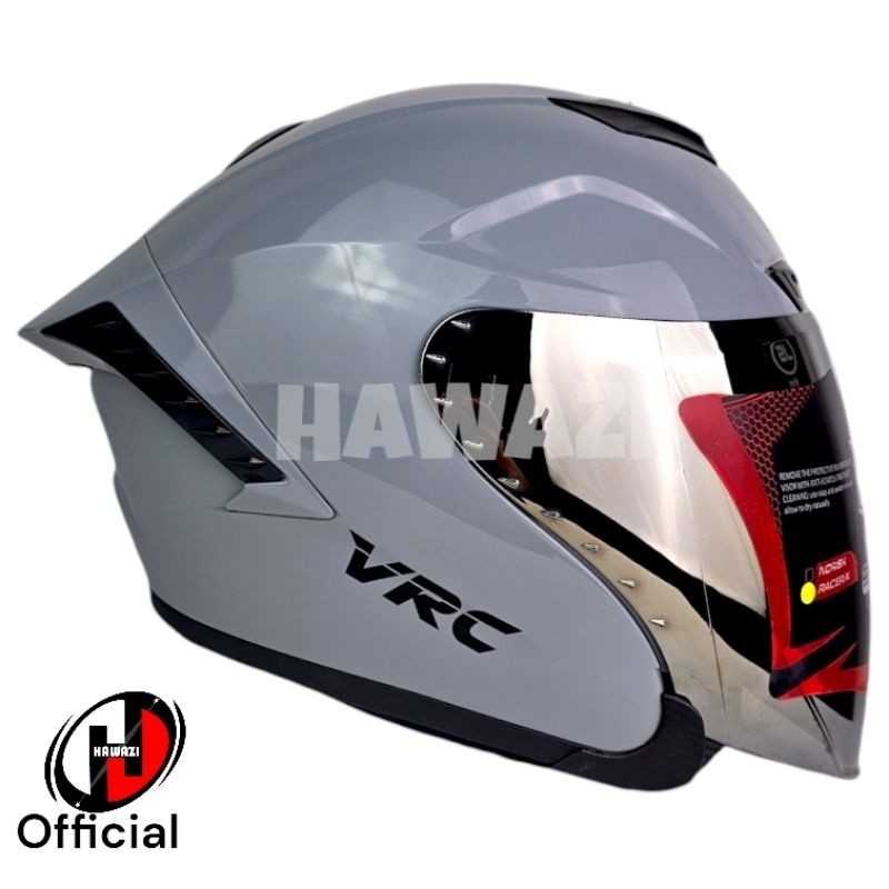 Jual Helm VRC Racer X Grey Glossy Original Half Face Terbaru Kekinian ...