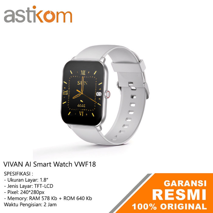 Jual VIVAN Smart Watch AI VWF18 Jam Tangan Pintar Health Monitor ...