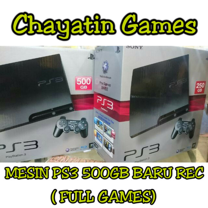Jual MESIN PS3 SLIM CFW 500GB BARU REC (FULL) | Shopee Indonesia