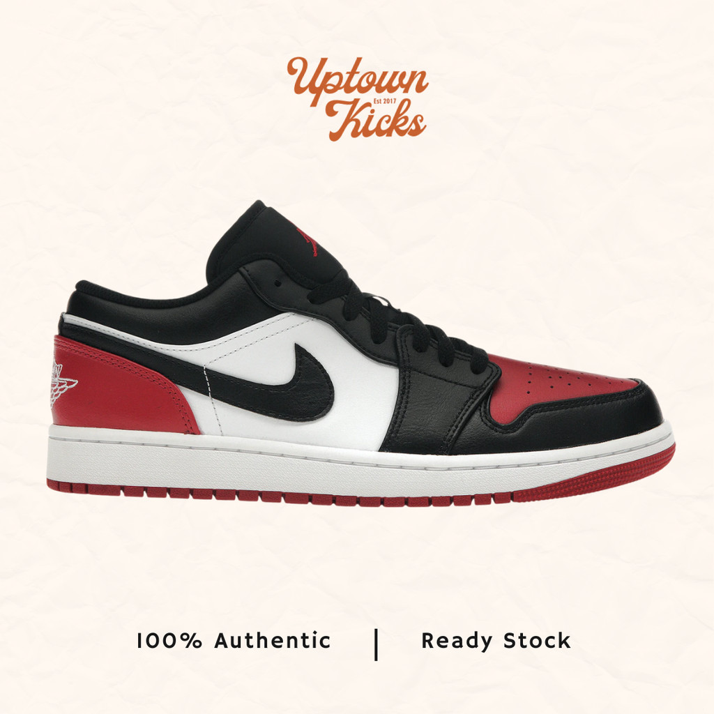 Jual Nike Air Jordan 1 Low Bred Toe 2.0 553558-161 (100% original ...