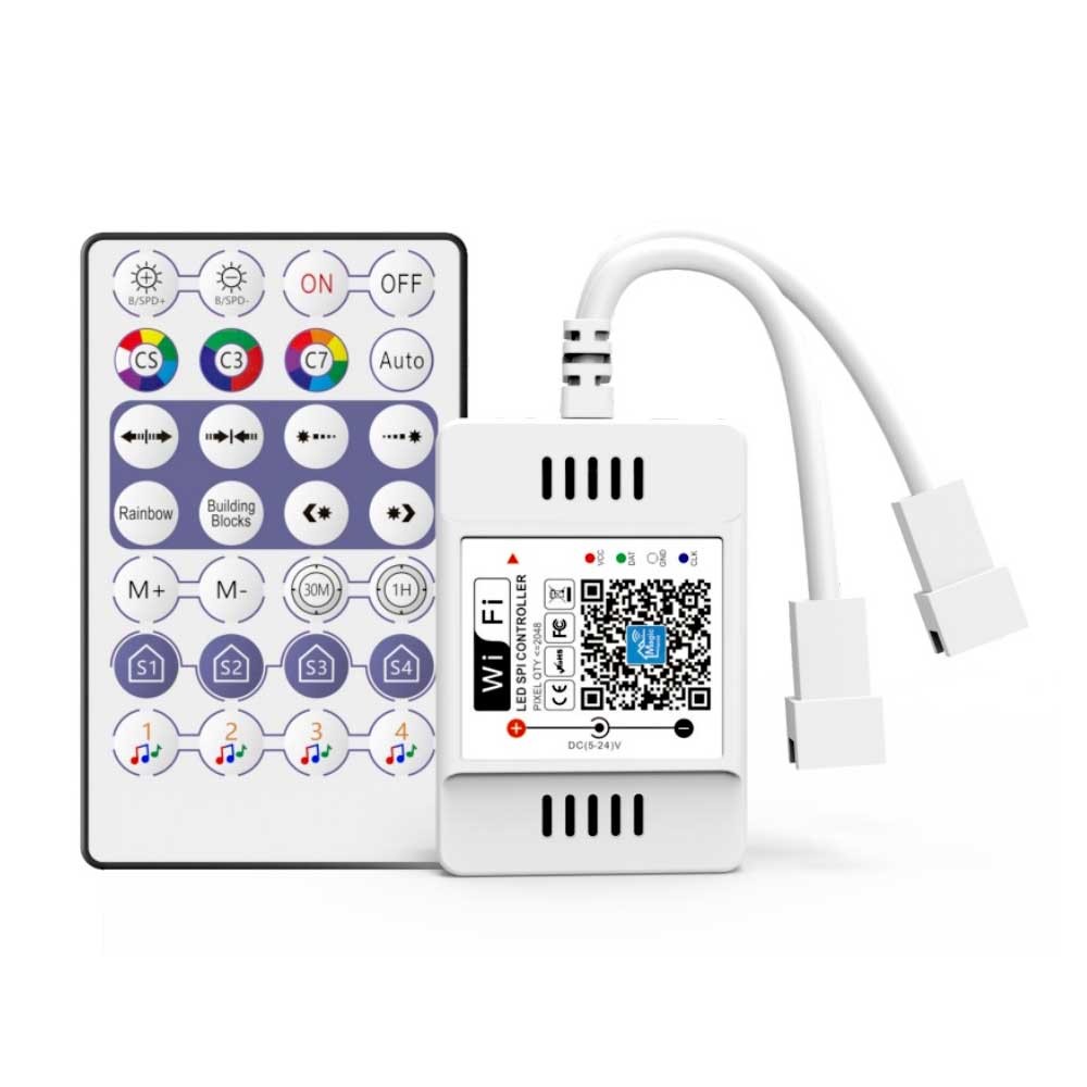 Jual Smart WIFI LED Controller DC 5-24V 2048 Pixel IC Full Color SPI ...