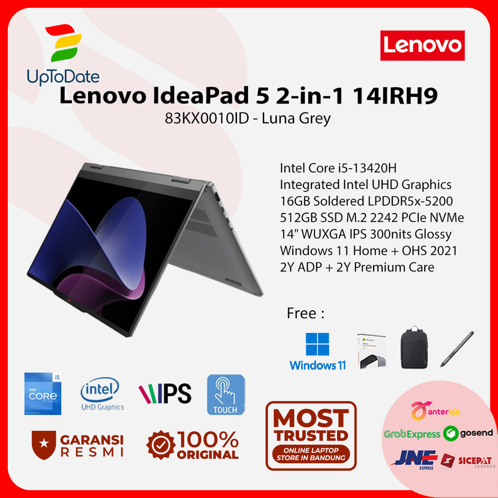 Jual Lenovo IdeaPad 5 2-in-1 14IRH9 10ID Core i5-13420H 16GB 512GB 14 ...