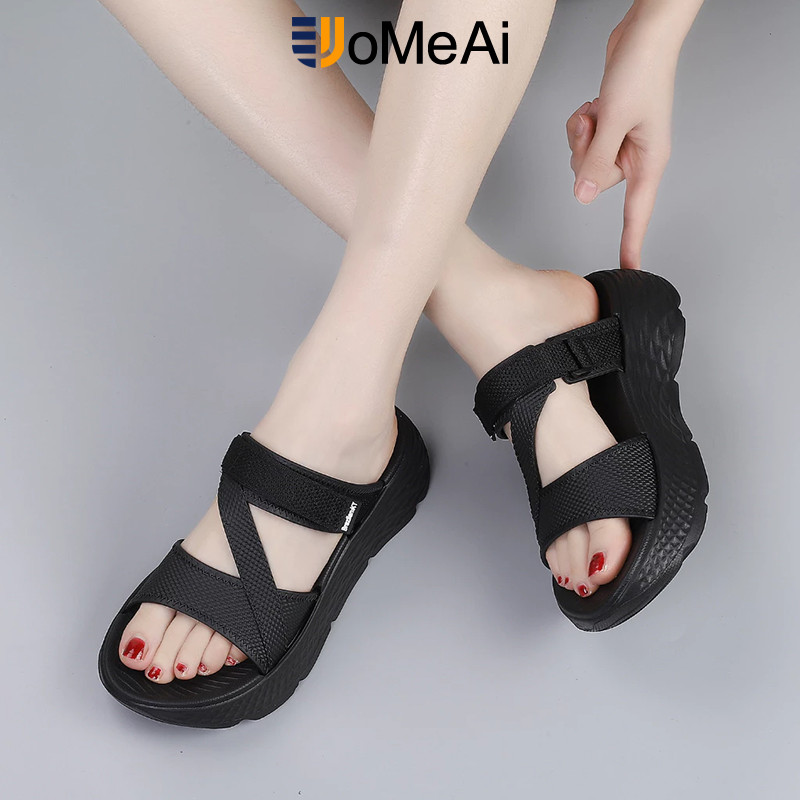 Jual UoMeAi Sandal Slide Wanita Kekinian Sandal Fuji Sendal Slop Tali ...